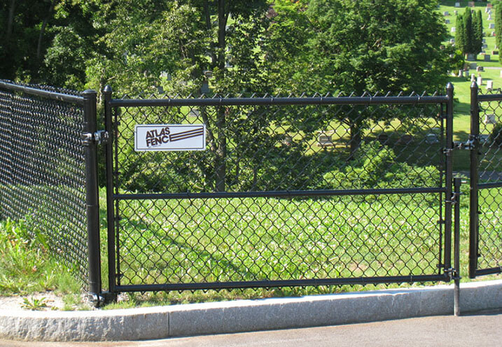 Black Vinyl Coated Chain Link Fence - Atlas Fence | Atlas Fence